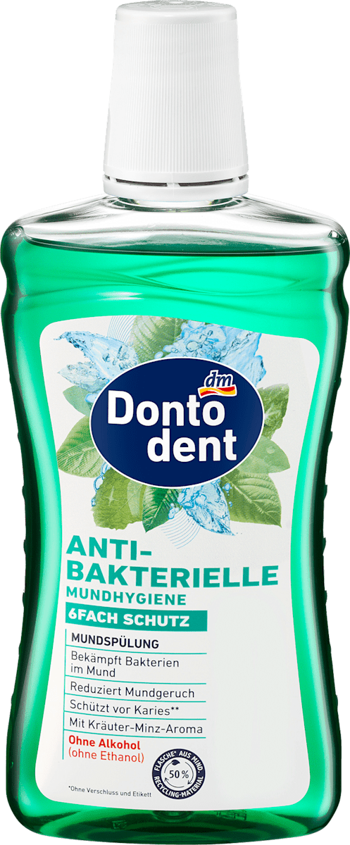 Dontodent Mundspülung antibakterielle Mundhygiene, 500 ml dauerhaft ...