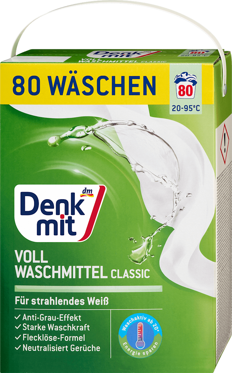 Denkmit prací prášek na bílé prádlo, 80 PD | dm.cz