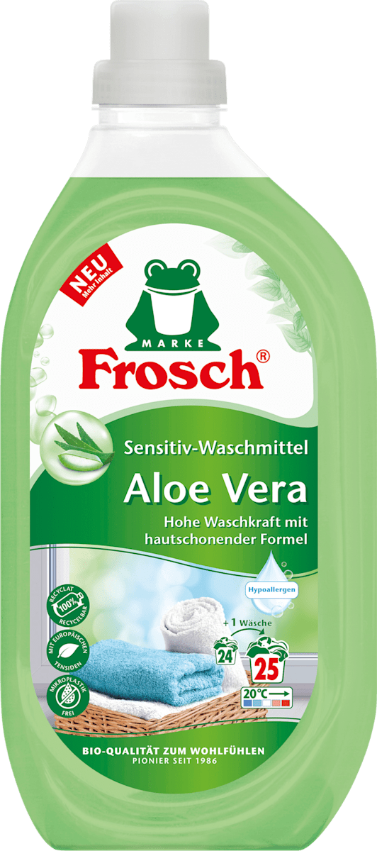 Frosch Vollwaschmittel Flüssig Aloe Vera, 25 Wl dauerhaft günstig ...