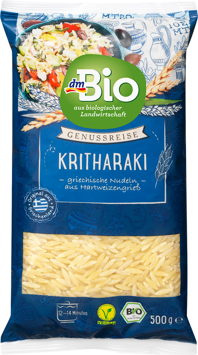 dmBio Paste grecești Kritharaki, 500 g | dm.ro