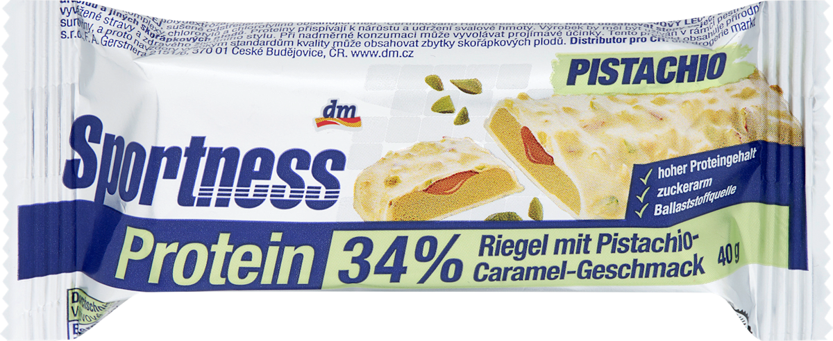 Sportness Proteinriegel Pistachio-Caramel, 40 g | dm.at