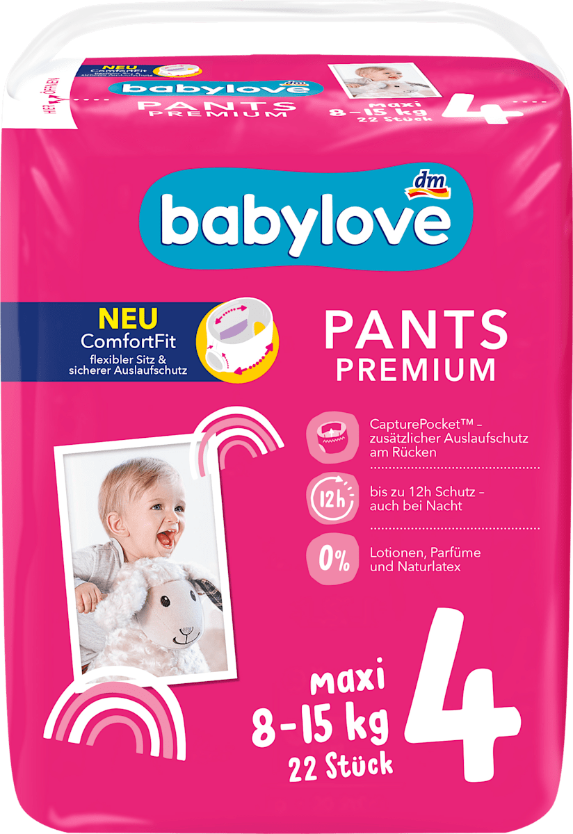 babylove Premium pelene gaćice, veličina 4 maxi (8-15kg), 22 kom | dm.rs