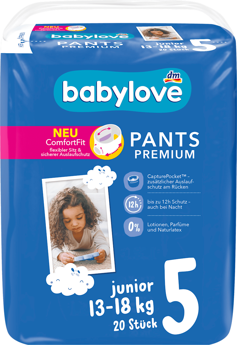 babylove Bugyipelenka Junior, 5-ös méret, 13-18 kg, 20 db | dm.hu