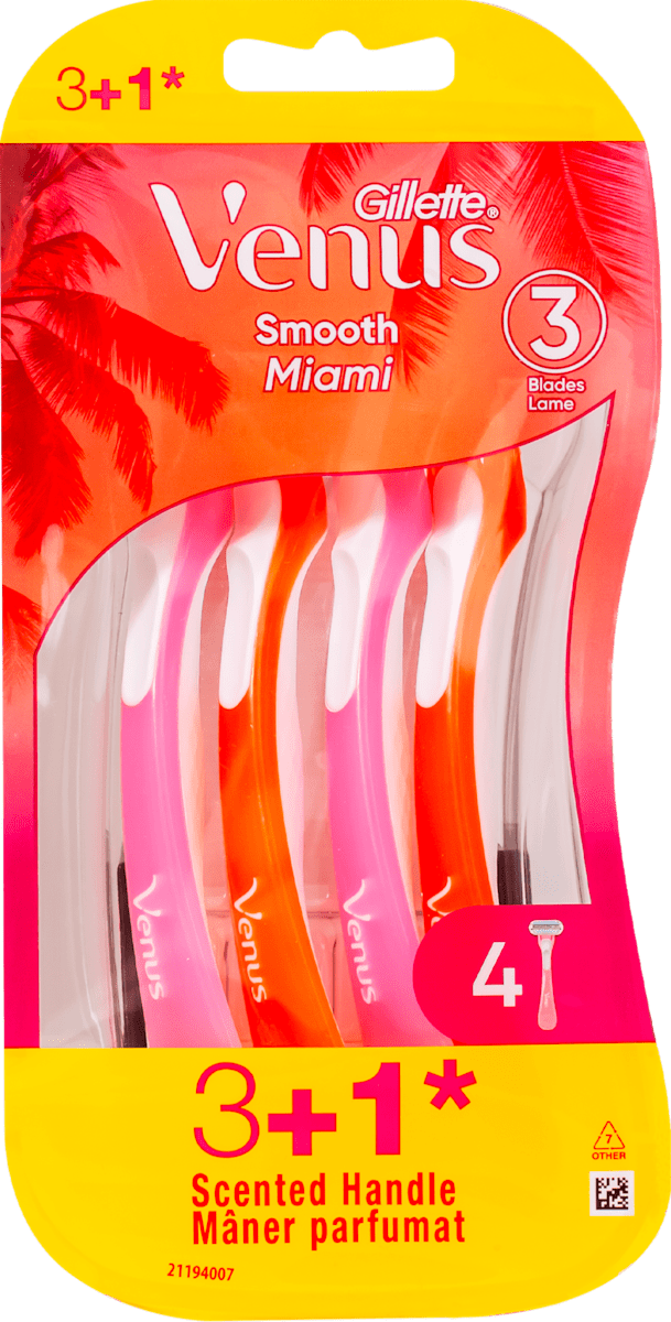 Gillette Venus Smooth Miami 3 ženski brijač, 4 kom | dm.rs
