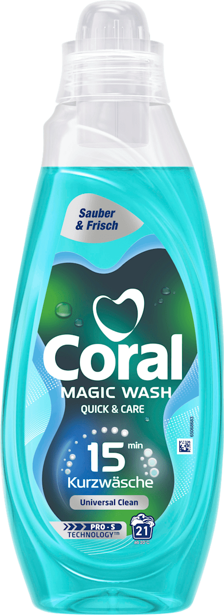 Coral Vollwaschmittel flüssig Magic Wash, 21 Wl dauerhaft günstig ...