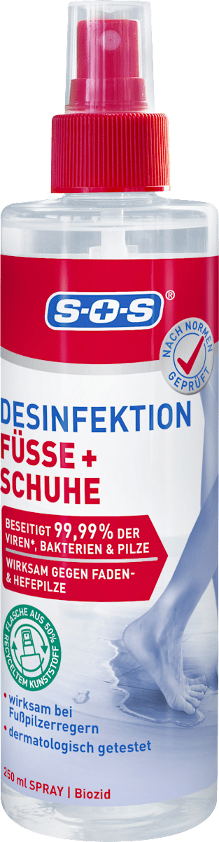 SOS Desinfektionsspray für Füße & Schuhe, 250 ml dauerhaft günstig ...