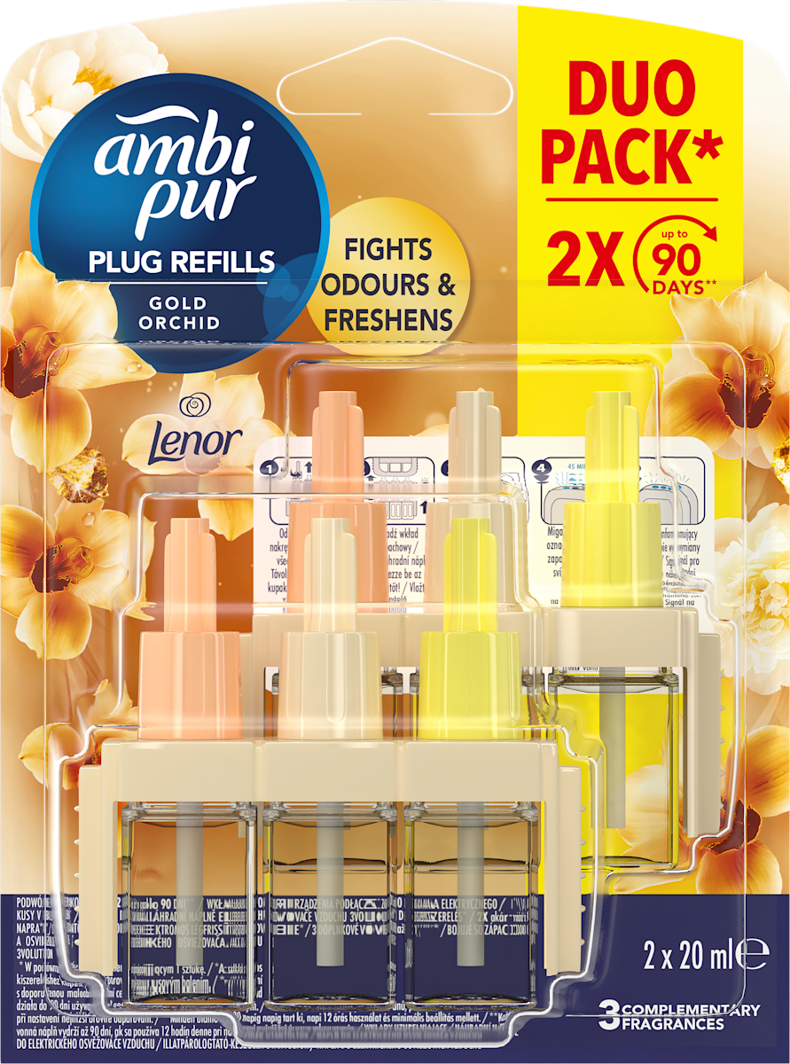 Ambi Pur 3volution uložak za električni osvježivač zraka – Gold Orchid, 2 x 20 ml, 40 ml | dm.hr