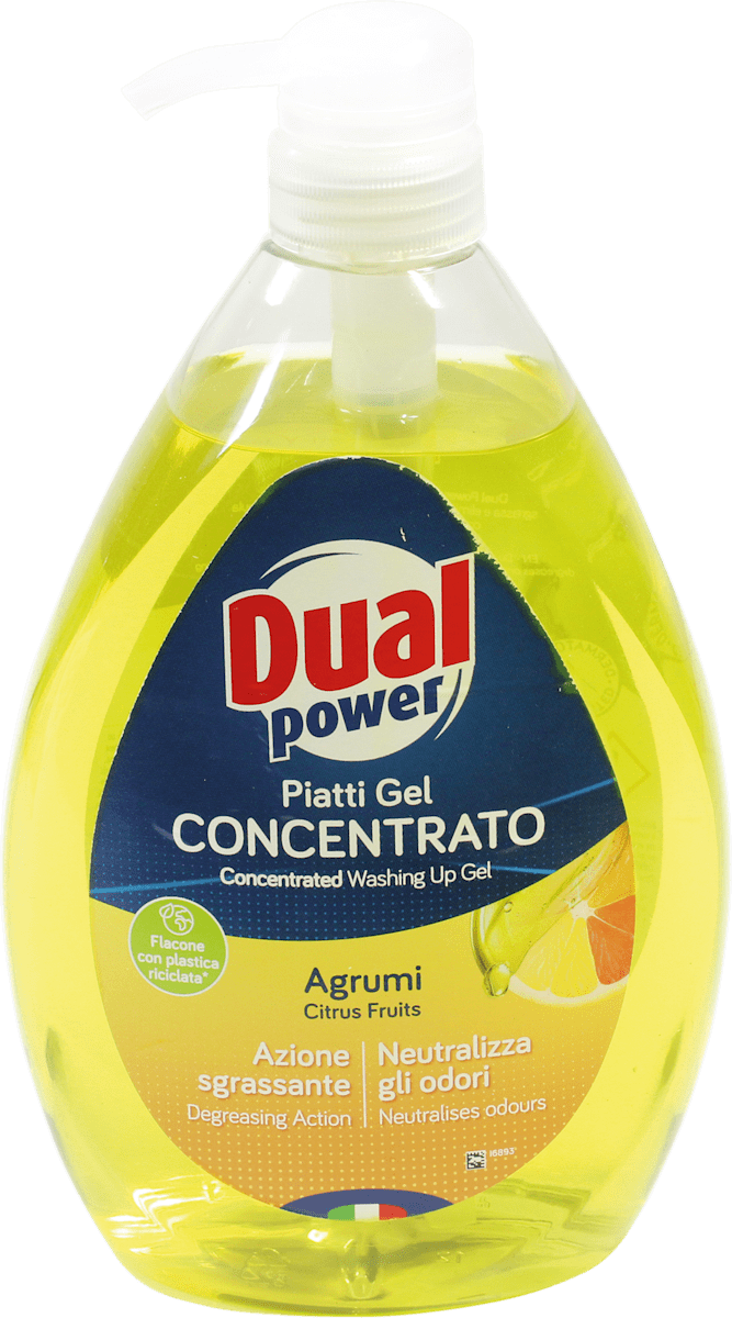 Dual power Piatti gel concentrato agli agrumi, 1 l | dm Italia
