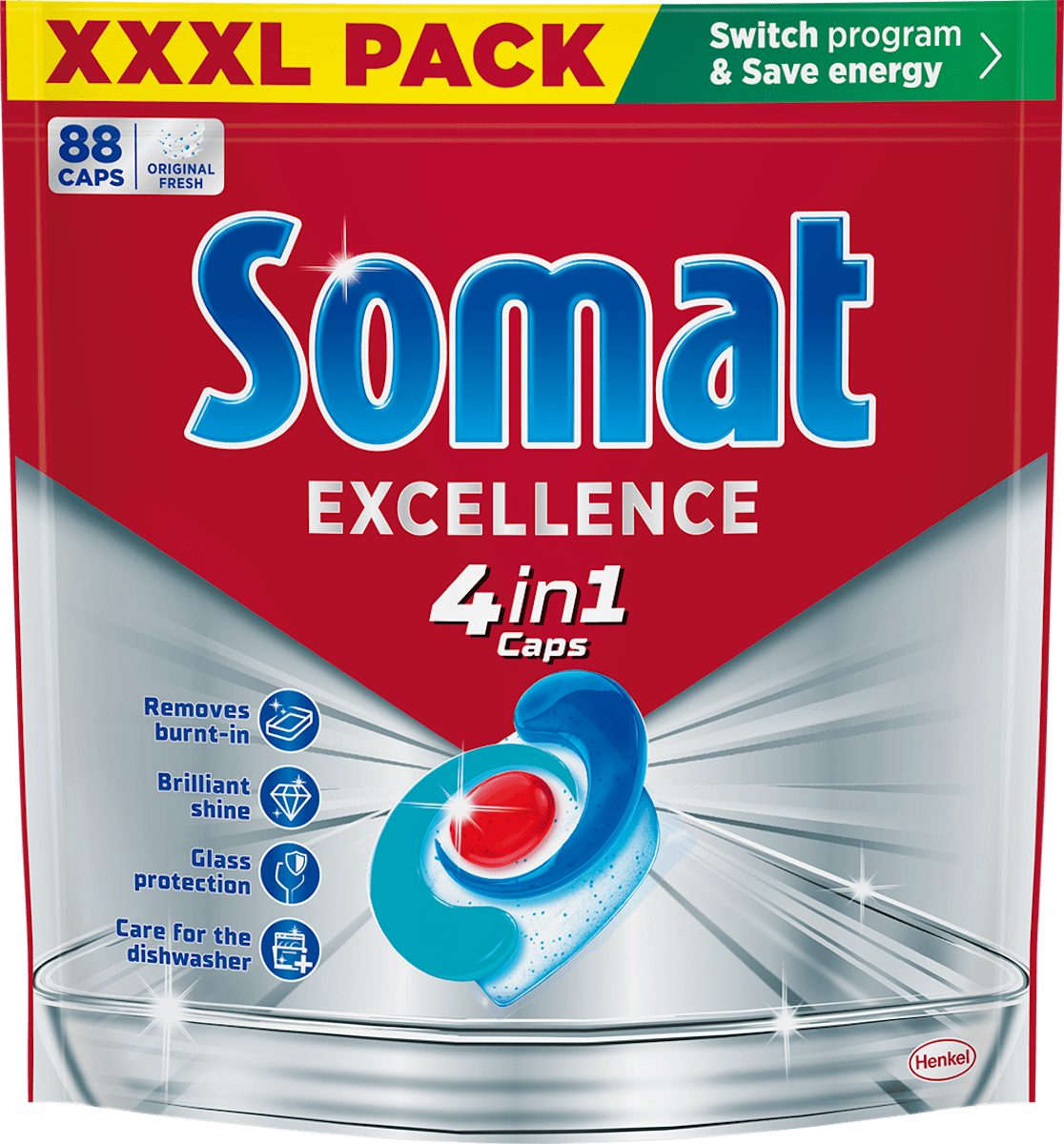 Somat Excellence 4u1 kapsule za strojno pranje posuđa, 88 kom. | dm.hr