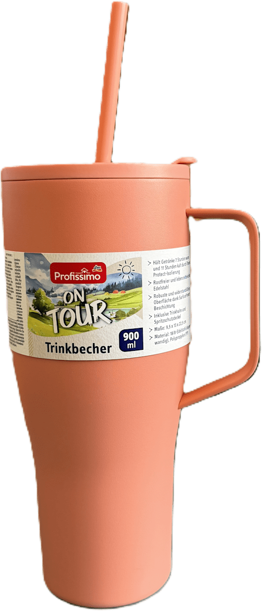 Profissimo Термочаша със сламка и защитна капачка, различни цветове ...