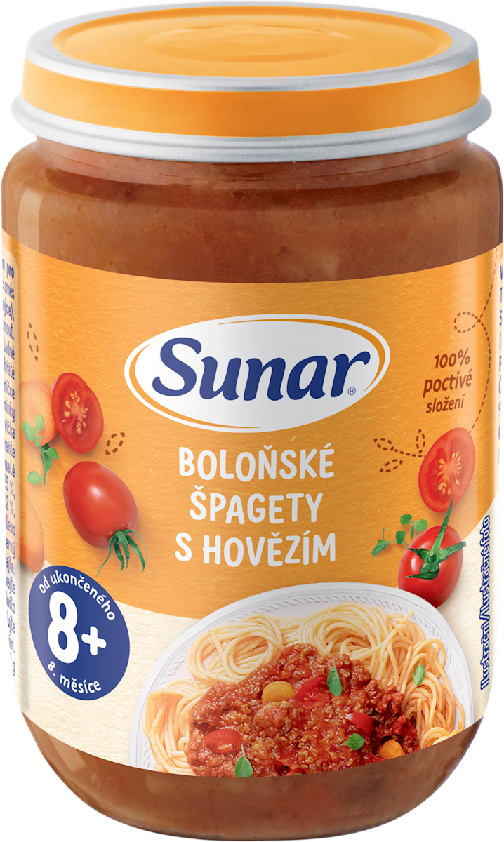 Sunar Príkrm bolonské špagety s hovädzím, 190 g | mojadm.sk
