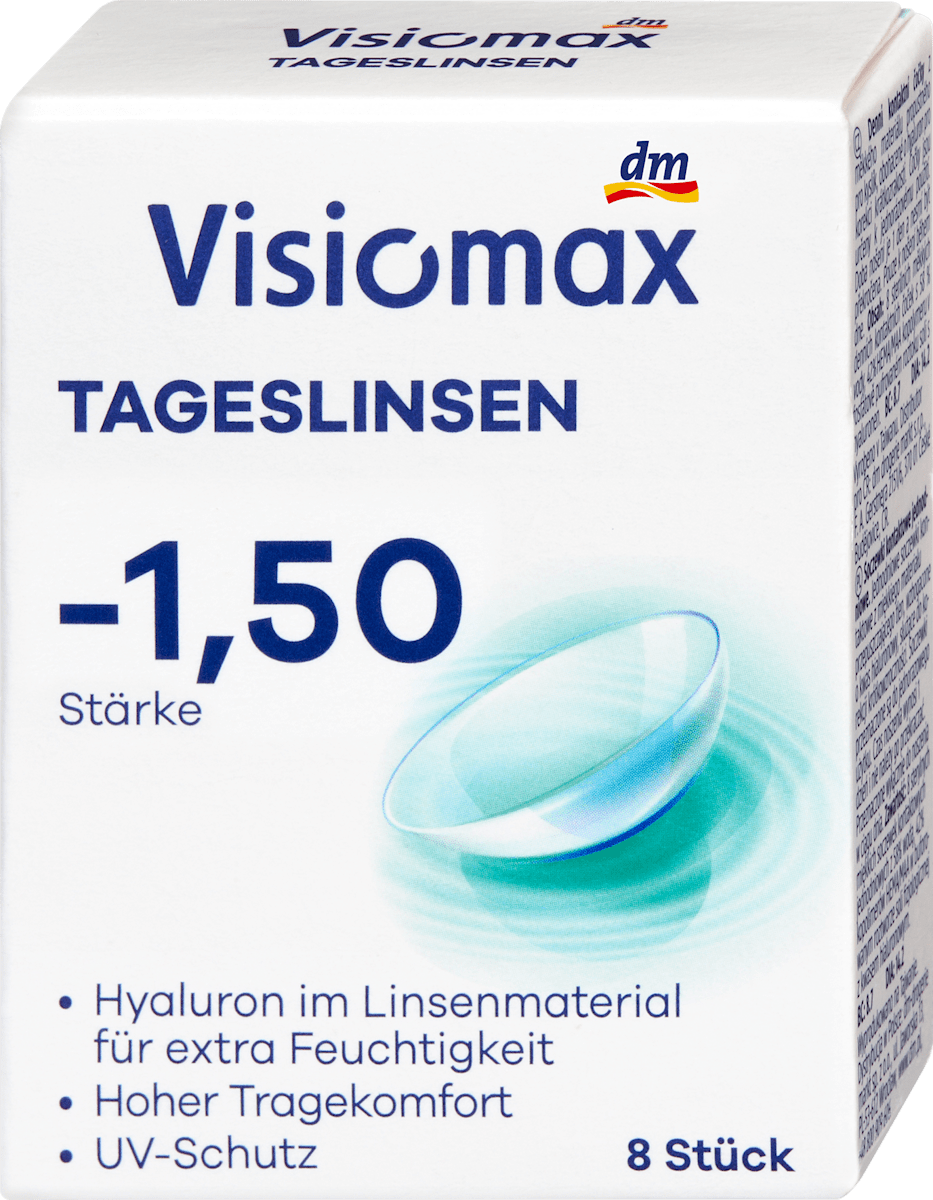 VISIOMAX Tageslinsen Dioptrie -1,50, 8 St dauerhaft günstig online ...