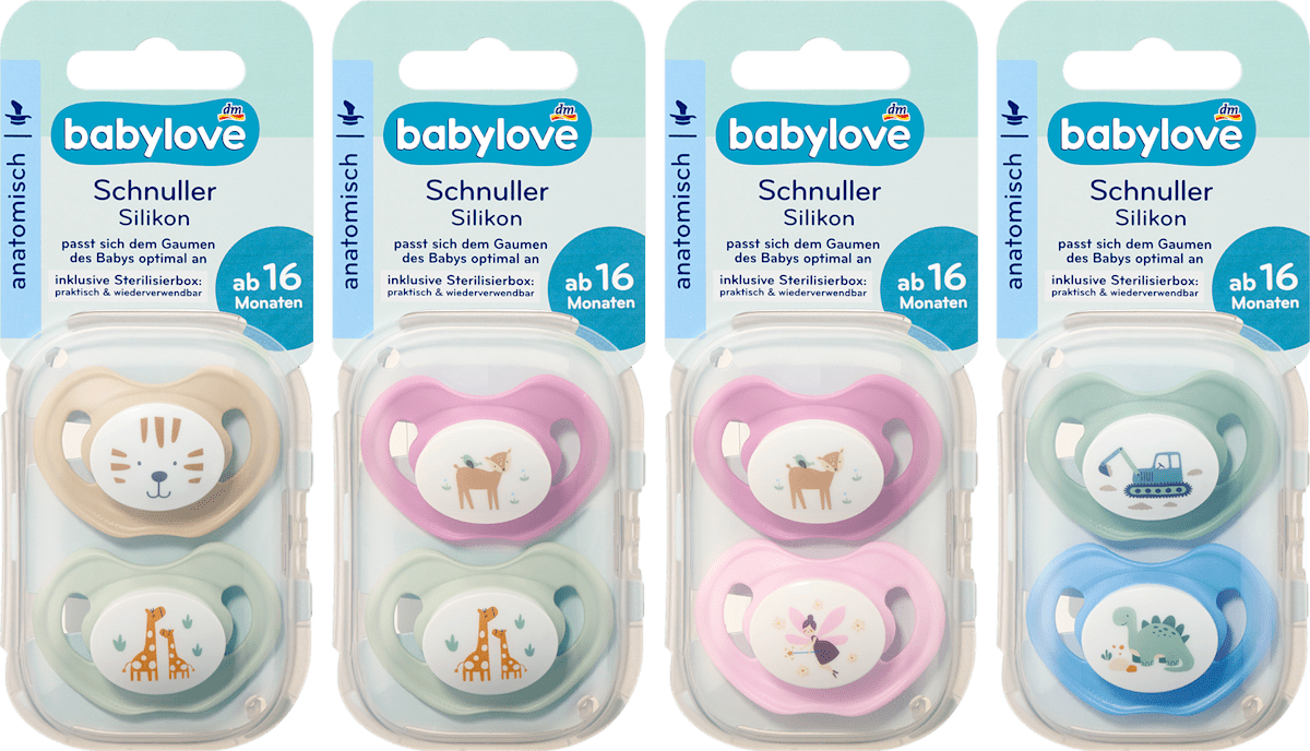 babylove Schnuller Silikon anatomisch ab 16 Monaten sortiert, 2 St | dm.at