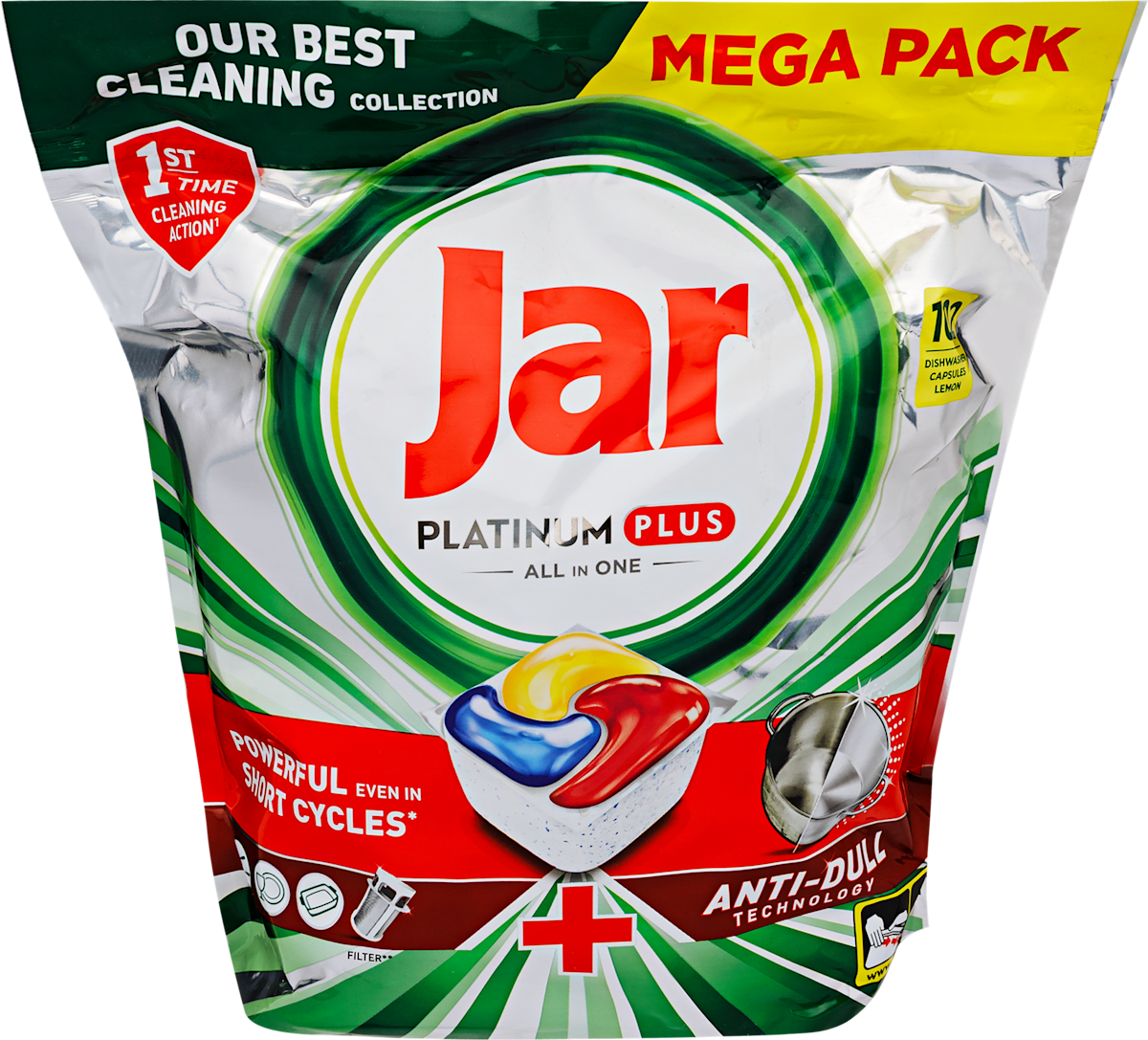 Jar Mosogatókapszula Platinum Plus Lemon All-in-one Mega Pack, 102 db ...
