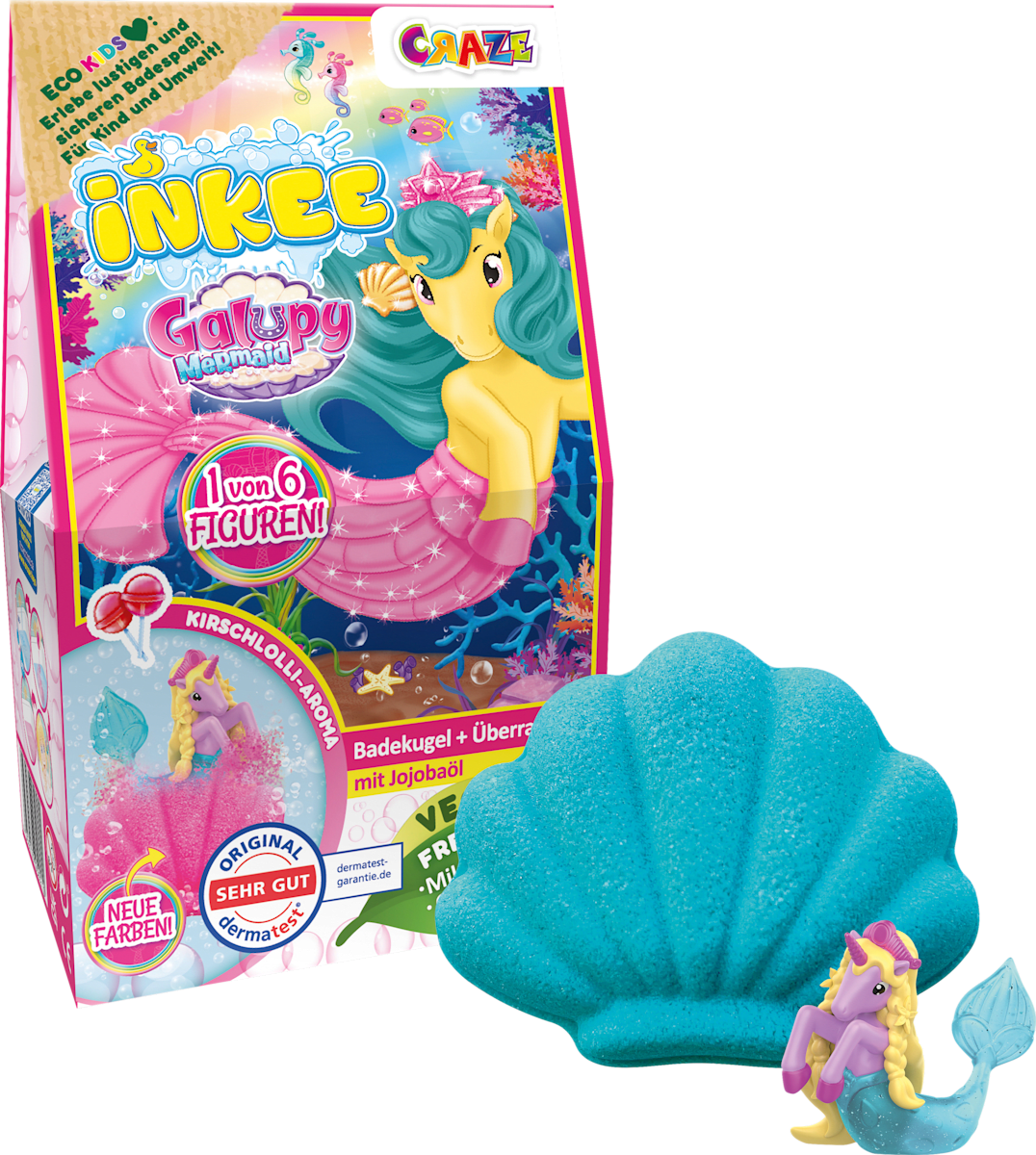 CRAZE Kinder Badezusatz Badebombe Galupy Mermaid, 1 St dauerhaft günstig online kaufen | dm.de