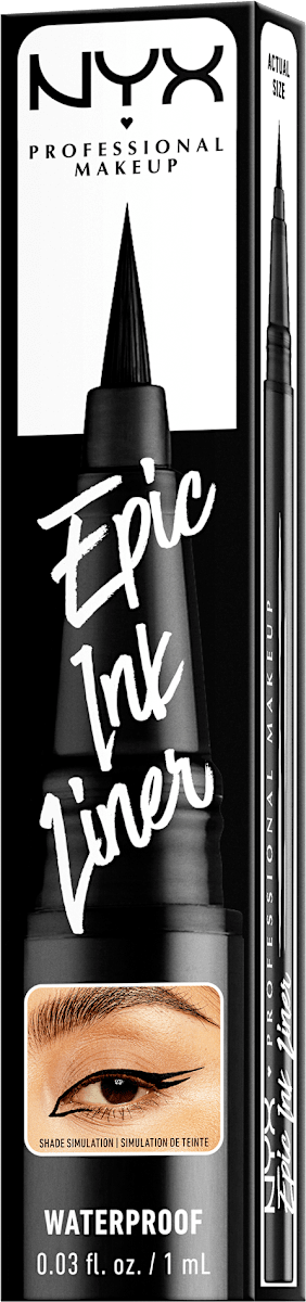 NYX PROFESSIONAL MAKEUP Очна линия Epic Ink Liner - Nr. 01 Black, 1 ml ...