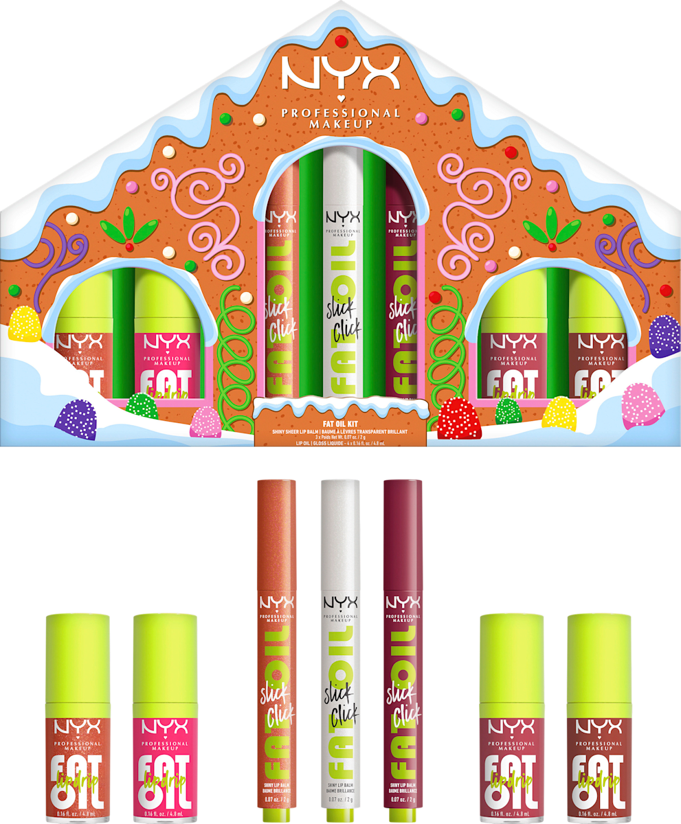 NYX PROFESSIONAL MAKEUP Lipgloss Set Fat Gingerbread House Kit, 1 St ...