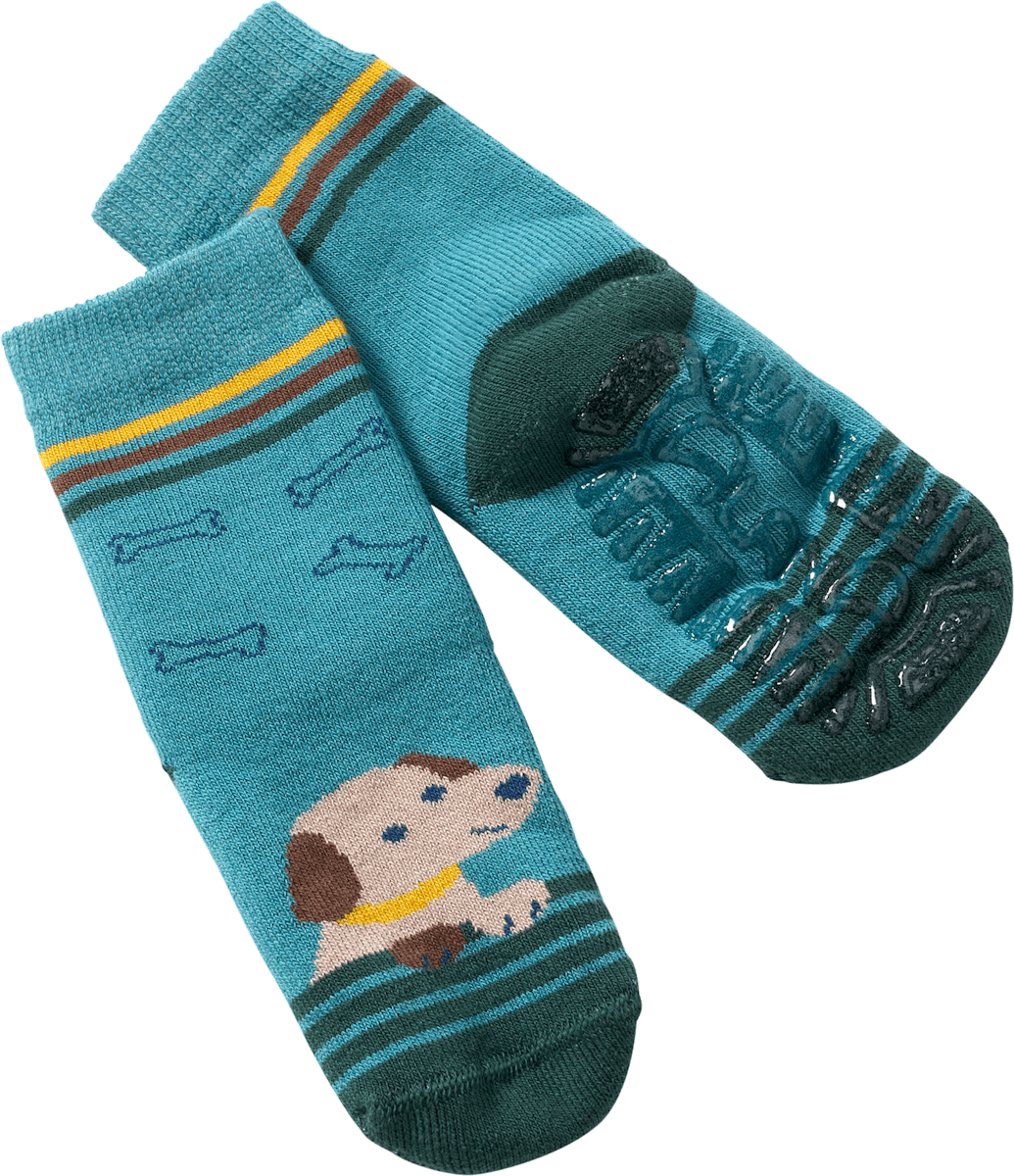 ALANA Stoppersocken mit Hunde-Motiv, grün & blau, Gr. 21/22, 1 St ...