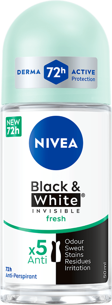 NIVEA Рол - он Black&White Invisible Fresh, 50 ml | dm България