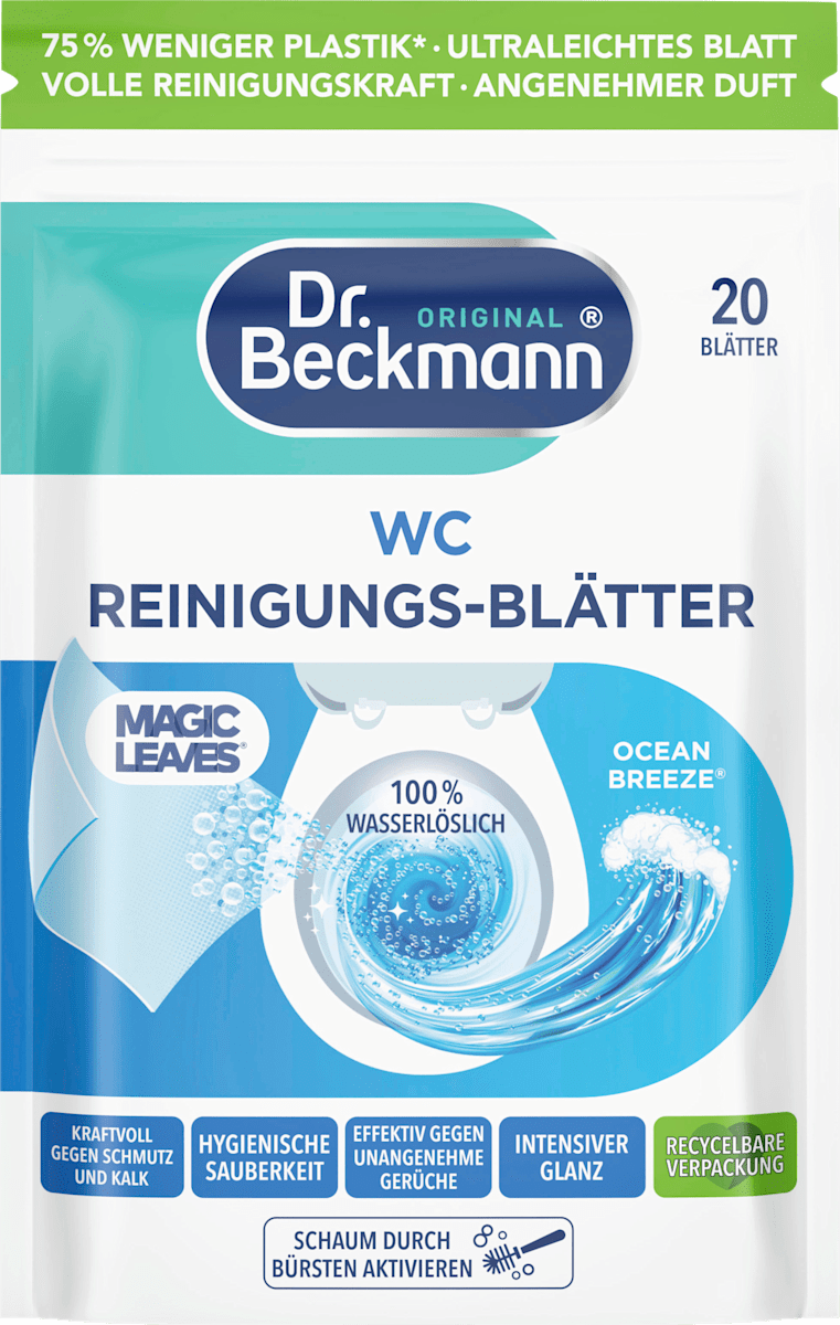 Dr. Beckmann WC-Reinigungsblätter Ocean Breeze, 20 St dauerhaft günstig ...