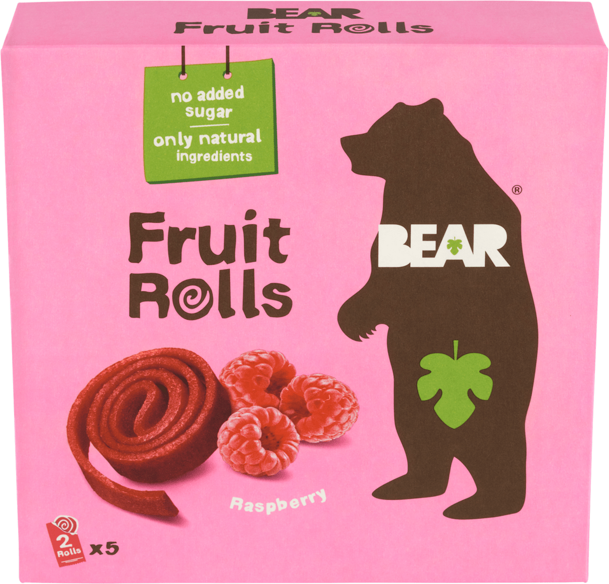 Bear rolované ovocné plátky s příchutí malina 5x20 g, 100 g | dm.cz