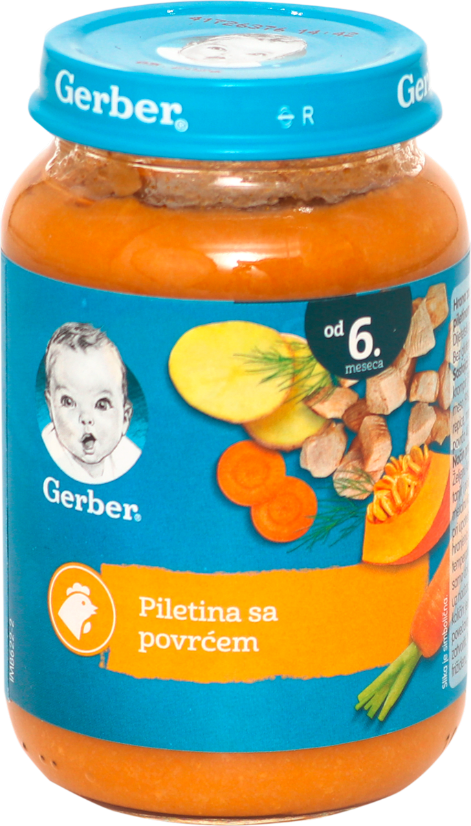Gerber Kaša za bebe - piletina sa povrćem, od 6. meseca, 190 g | dm.rs