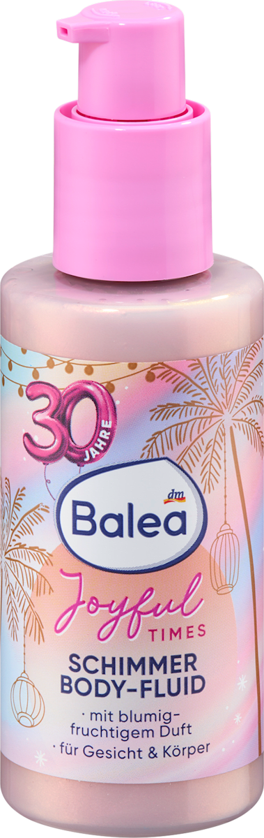 Balea Schimmer Body-Fluid Joyful Times 30 Jahre, 75 ml dauerhaft ...