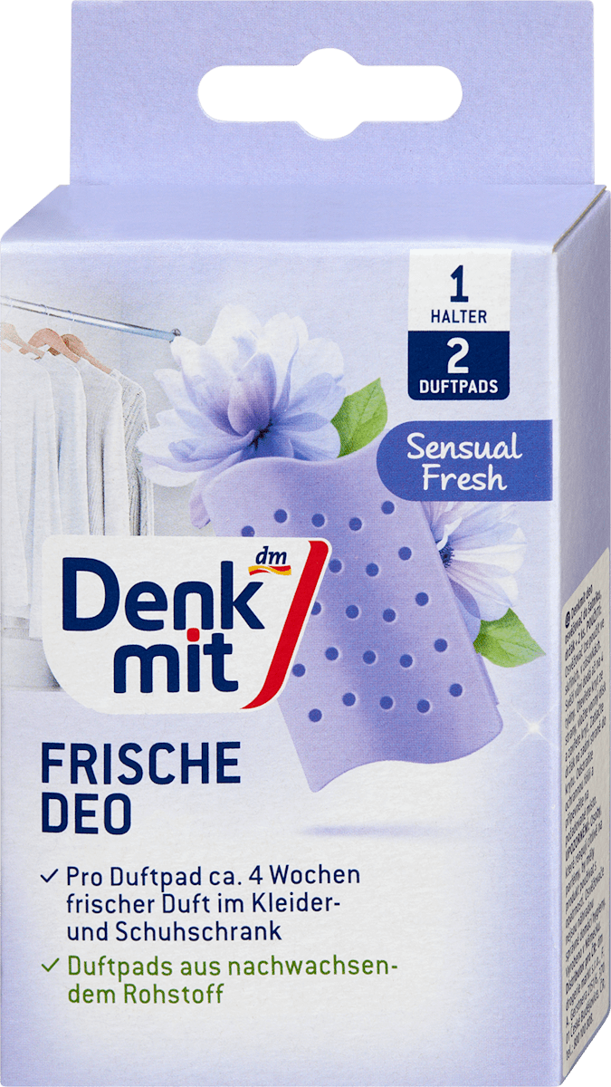 Denkmit Osvježivač za ormare Sensual Fresh, 2 kom. + baza, 3 ml | dm.hr