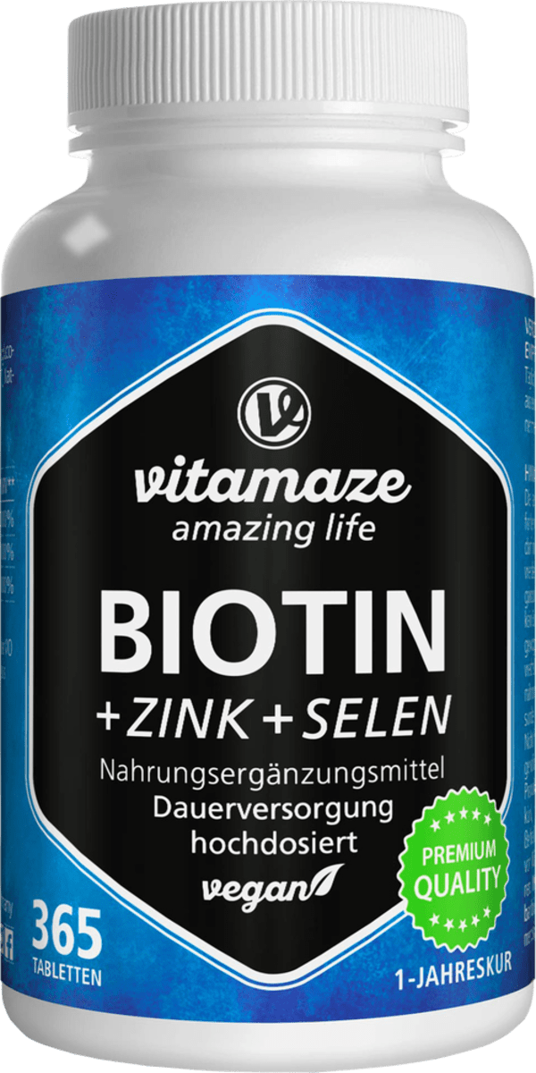 vitamaze Vitamaze BIOTIN 10 mg hochdosiert + Zink + Selen Tabletten 365 ...