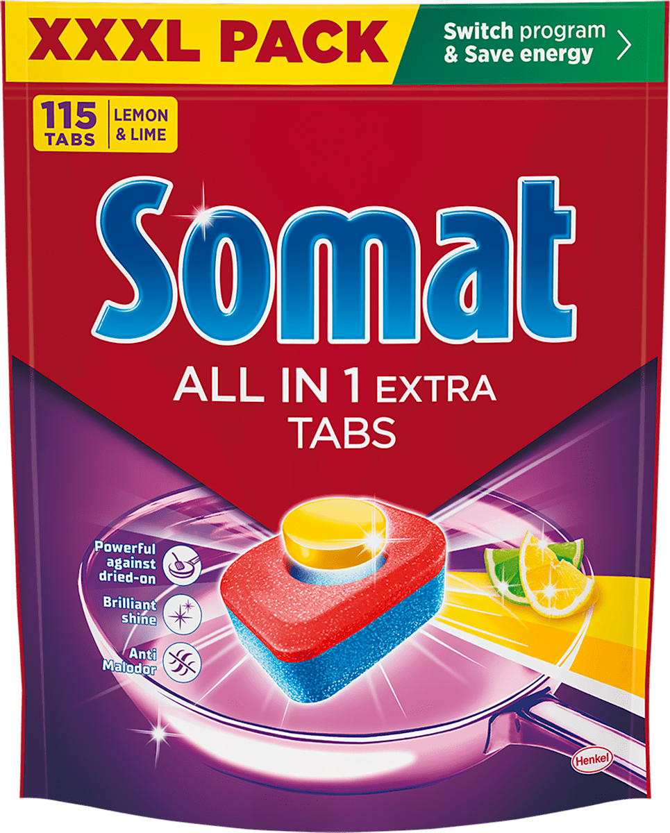 Somat tablety do myčky All in 1 Extra Lemon, 115 ks | dm.cz