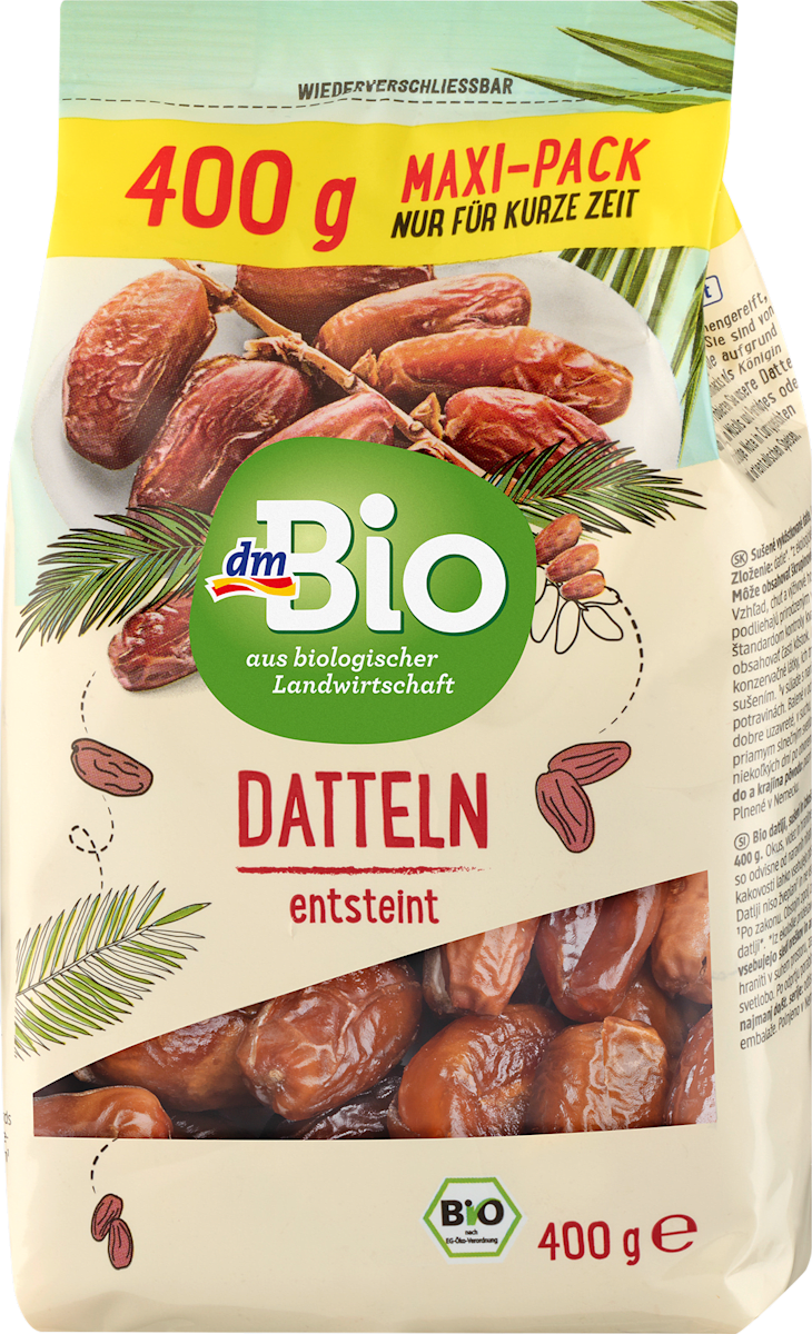 dmBio Sušene urme bez koštica MAXI-PACK, 400 g | dm.rs