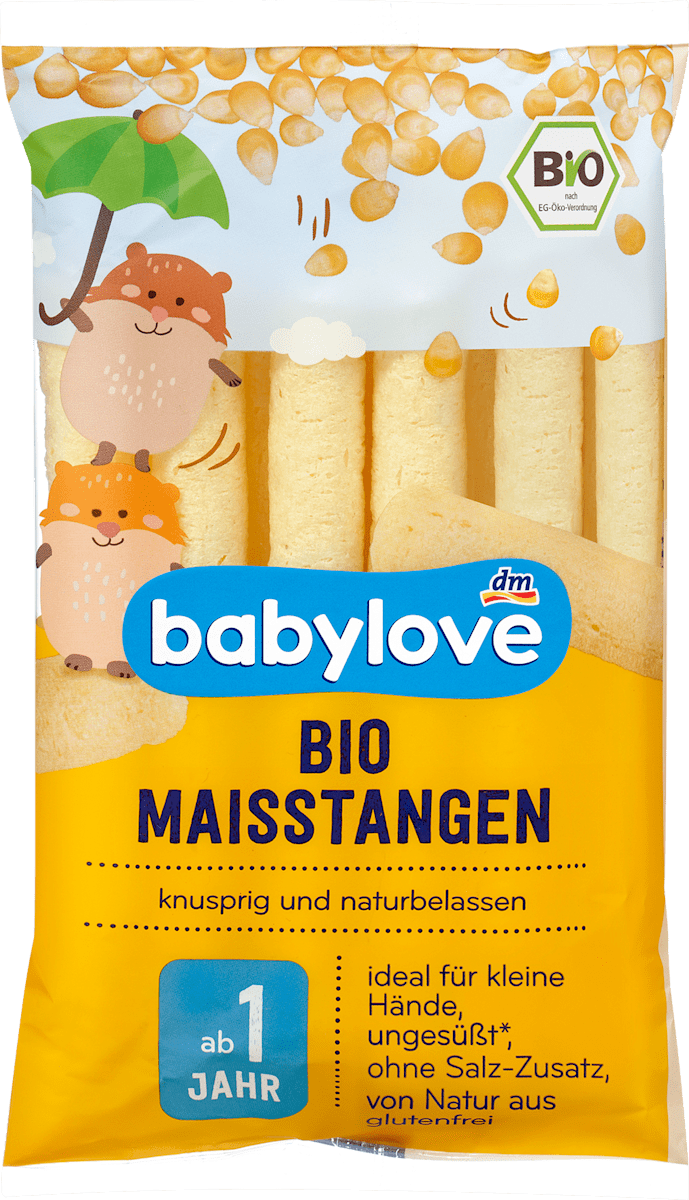 babylove Bastoncini di mais biologici, 30 g | dm Italia