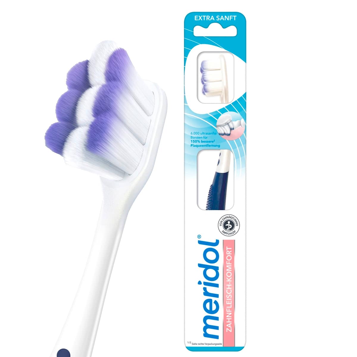 meridol Zahnbürste Zahnfleisch-Komfort extra sanft, 1 St dauerhaft ...