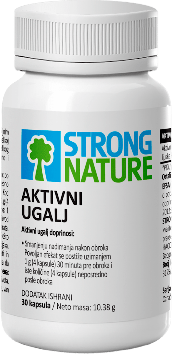 STRONG NATURE AKTIVNI UGALJ kapsule - dodatak ishrani, 30 kom | dm.rs