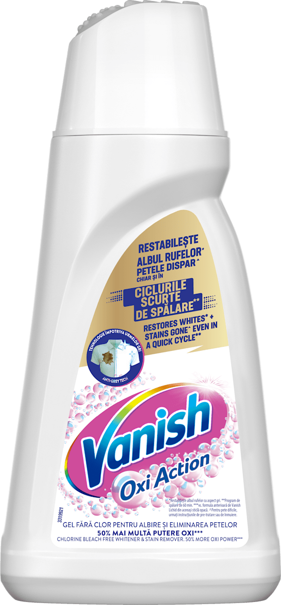 Vanish Gel îndepărtare pete Oxi Action pentru haine Albe, 1 l | dm.ro
