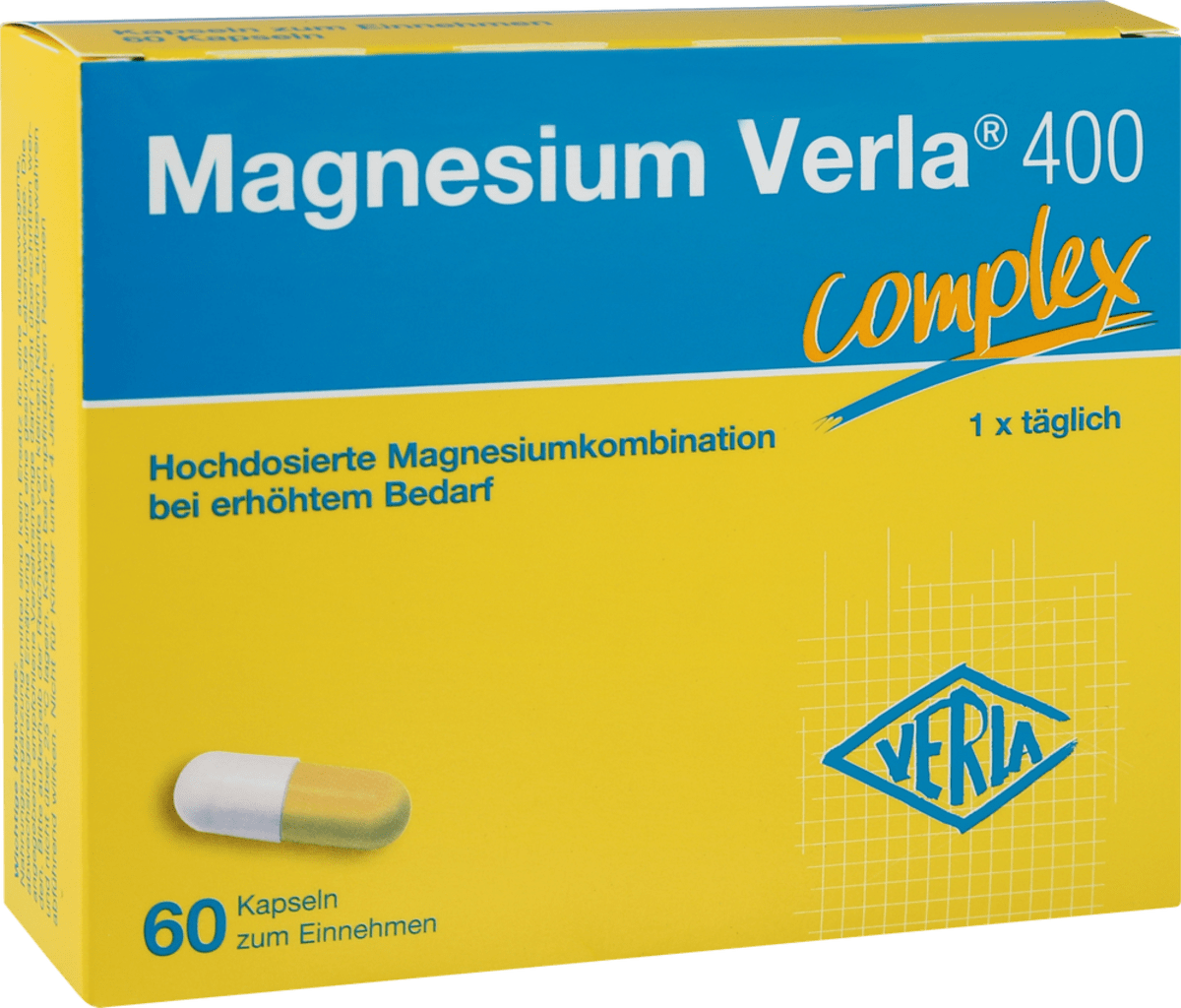 Magnesium Verla Magnesium Verla 400 Kapseln 60 St, 72 g dauerhaft ...