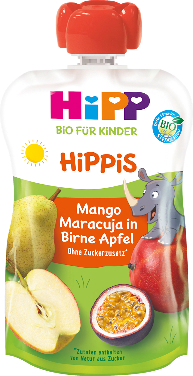 HiPP Hippis Quetschie Mango, Maracuja, Birne und Apfel, 100 g | dm.at