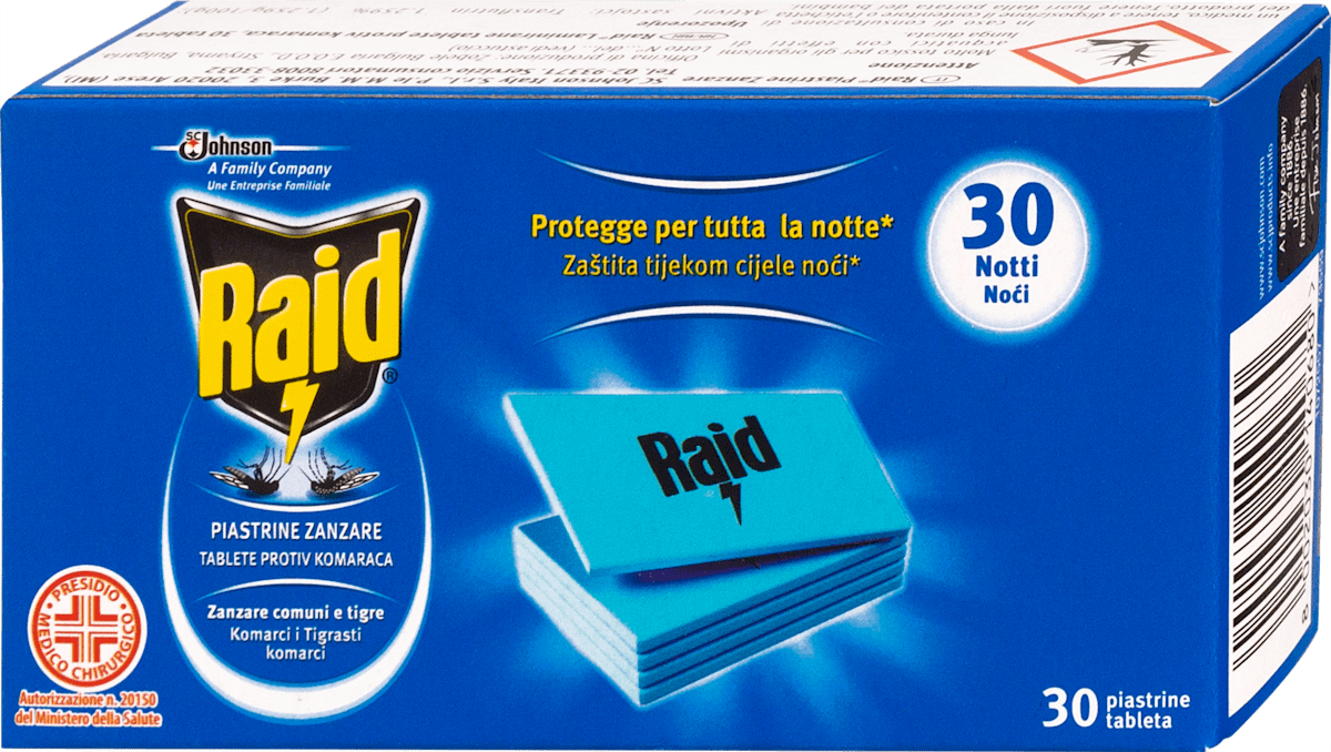 Raid Tablete za električni aparat protiv komaraca, 30 kom. | dm Bosna i ...