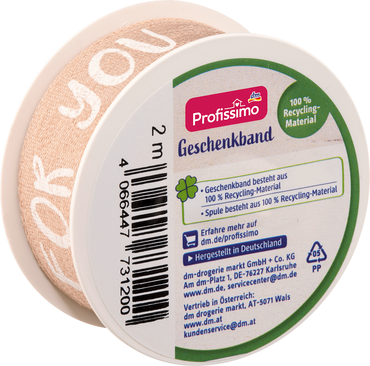 Profissimo Geschenkband Leinen Schrift, 2 m dauerhaft günstig online kaufen | dm.de