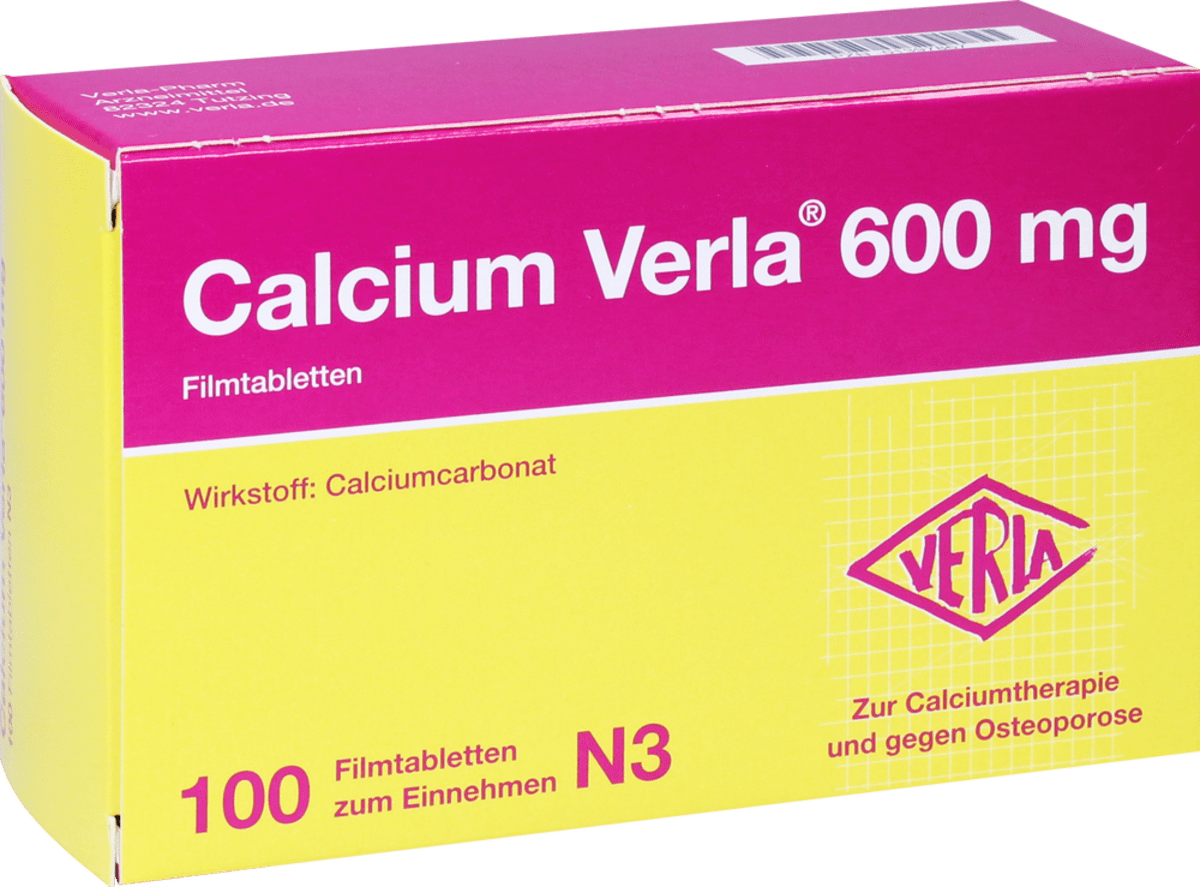 Calcium Verla Calcium Verla 600 mg Filmtabletten, 100 St dauerhaft ...
