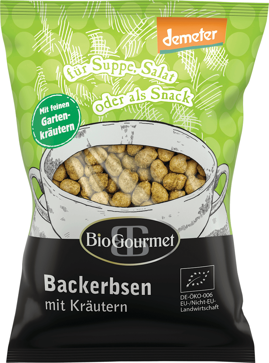 BioGourmet Backerbsen mit Kräutern, 100 g | dm.at