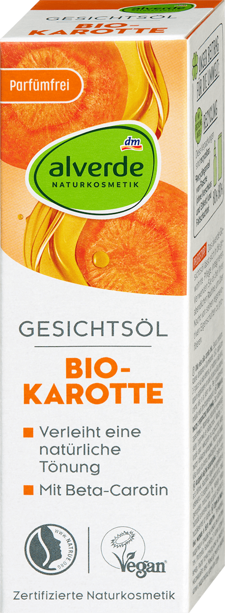 alverde NATURKOSMETIK pleťový olej Bio Karotte, 30 ml | dm.cz