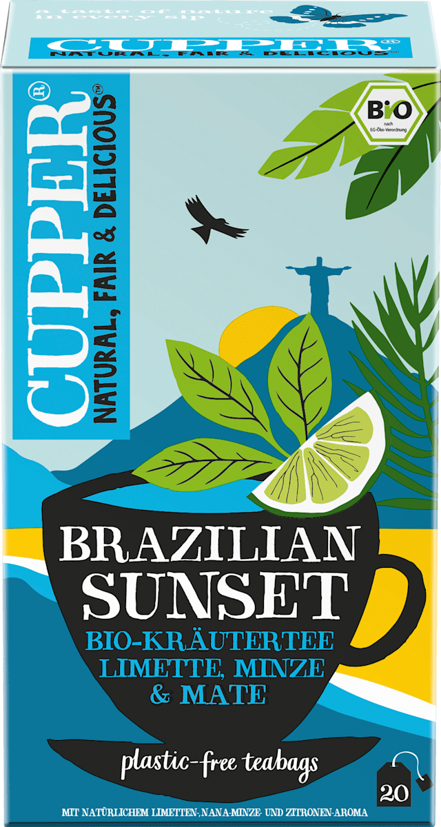 Cupper Kräutertee Limette, Minze & Mate, 36 g | dm.at