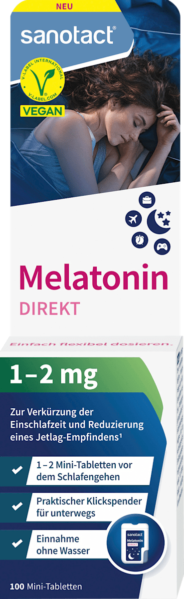 sanotact Melatonin Direkt Mini Tabletten 100 St, 13 g dauerhaft günstig ...