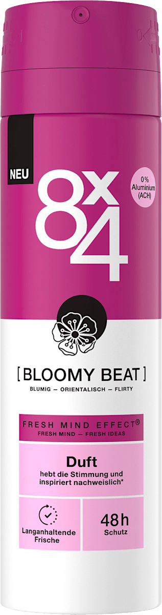 8x4 women Deospray Bloomy Beat, 150 ml dauerhaft günstig online kaufen | dm.de