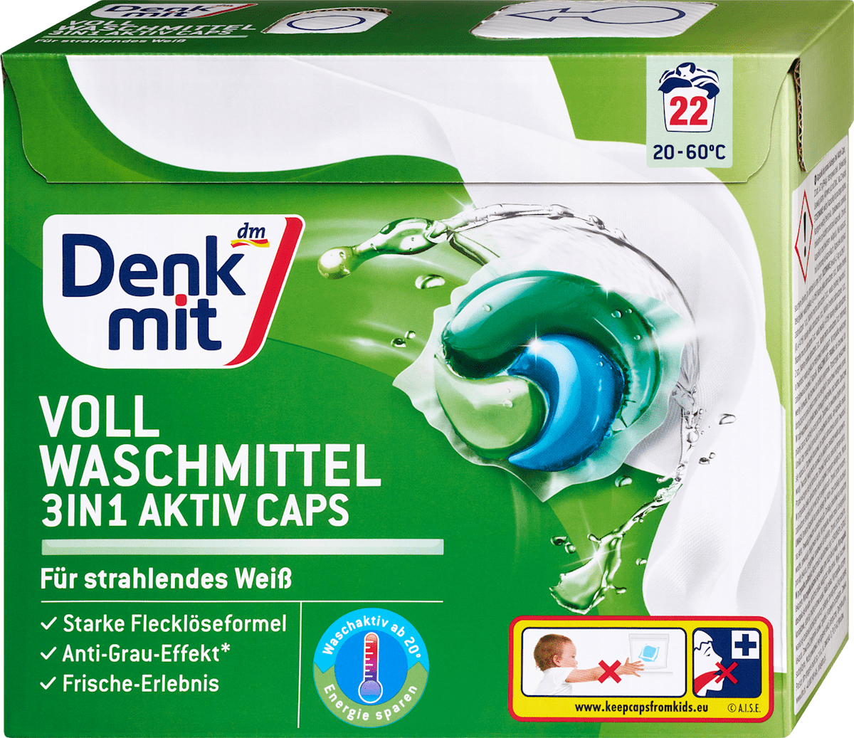 Denkmit Detersivo per lavatrice universale in caps 3in1, 22 lav. | dm ...