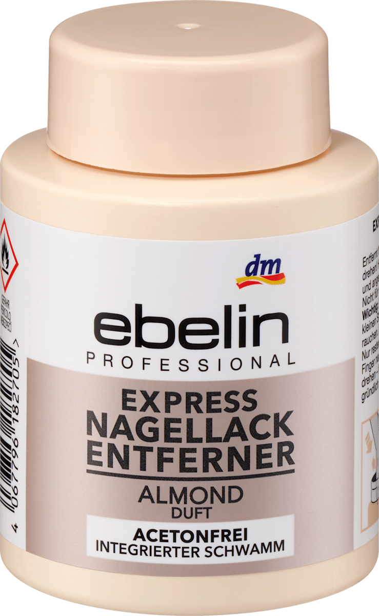 ebelin Professional Express odstranjivač laka za nokte bez acetona, 75 ...