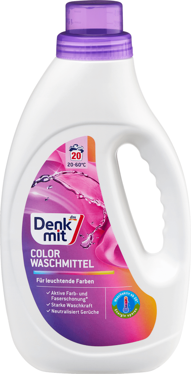 Denkmit Течен перилен препарат за цветни дрехи, 20 пранета, 1,1 L | dm ...