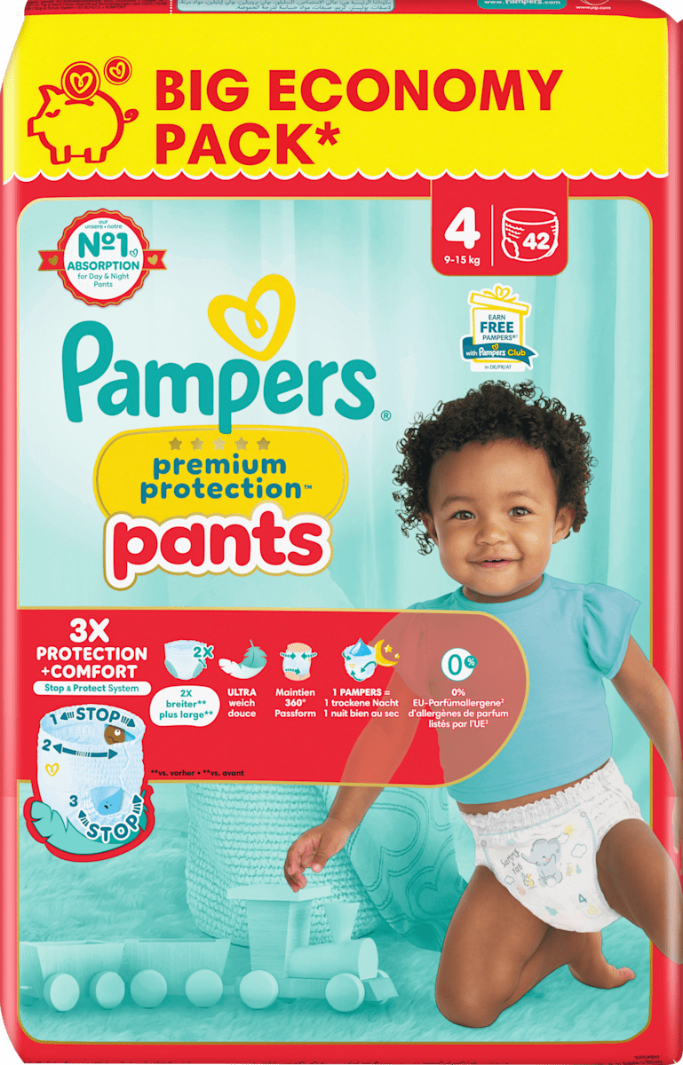 Pampers Baby Pants Premium Protection Gr.4 Maxi (9-15kg), Big Pack, 42 ...