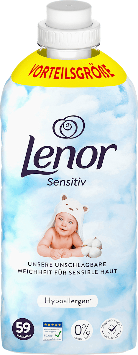 Lenor Weichspüler Sensitiv 59WL, 1,239 l dauerhaft günstig online kaufen | dm.de